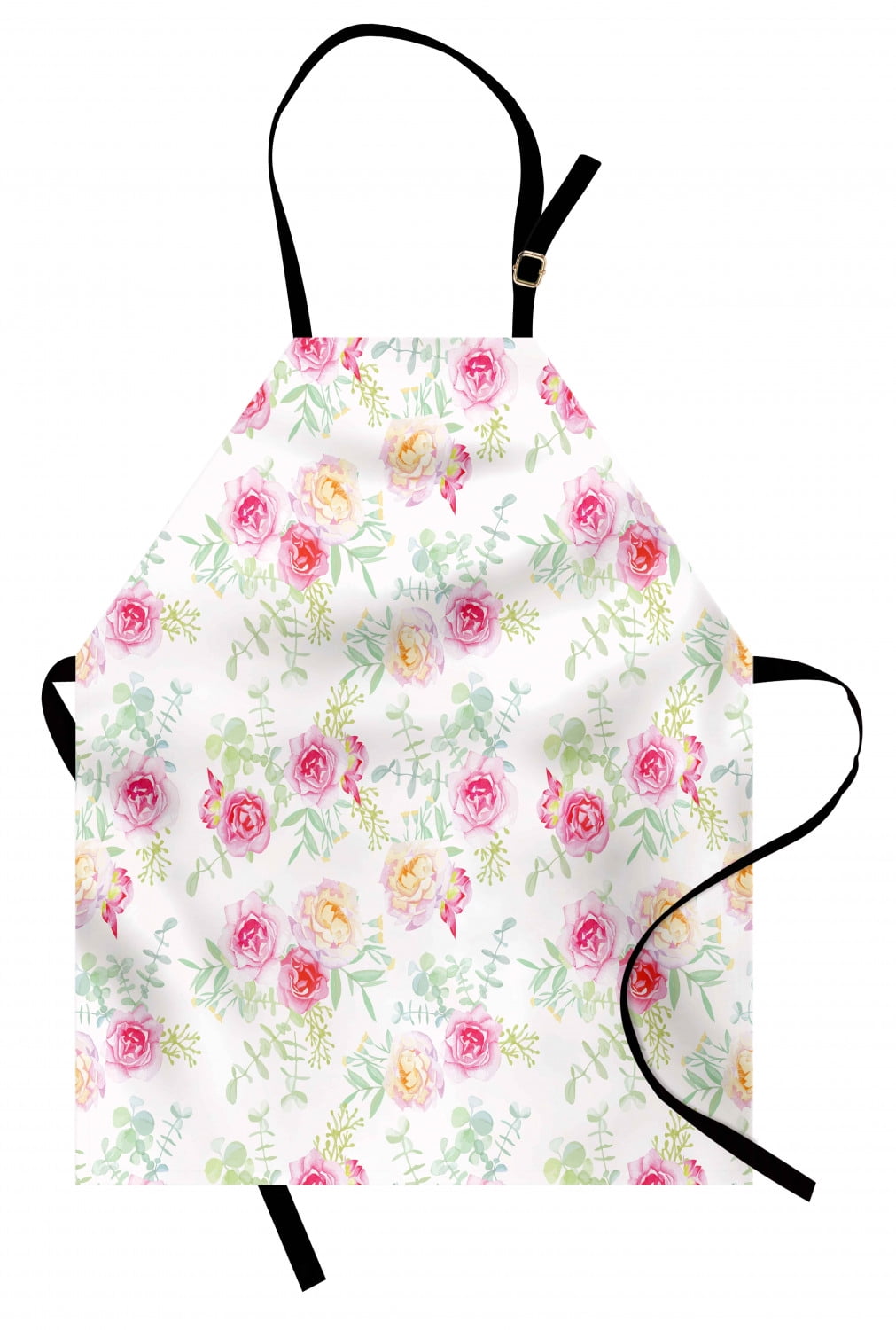 Watercolor Flower Apron Soft Colored Roses Vintage Old Style Retro ...