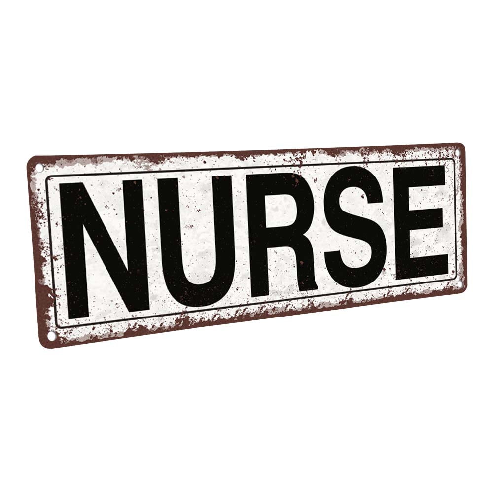 Nurse 4"x12" Metal Sign, Wall Décor for Home and Office - Walmart.com