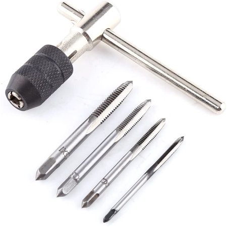 5-Piece Set of Manual Black Tap, M3, M4, M5, M6, Mini Tap and Die Set ...