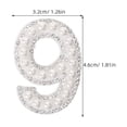 BESTYASH 20Pcs White Bling Iron on Rhinestone Number Patches for DIY ...