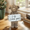 Avdolw Adorable Cow Figurine with I Love You Sign - Resin Desktop ...