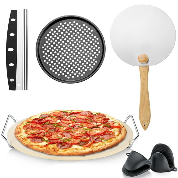 Qonioi Non-Stick Pizza Pan, Round Pizza Baking Pan for Home Oven ...