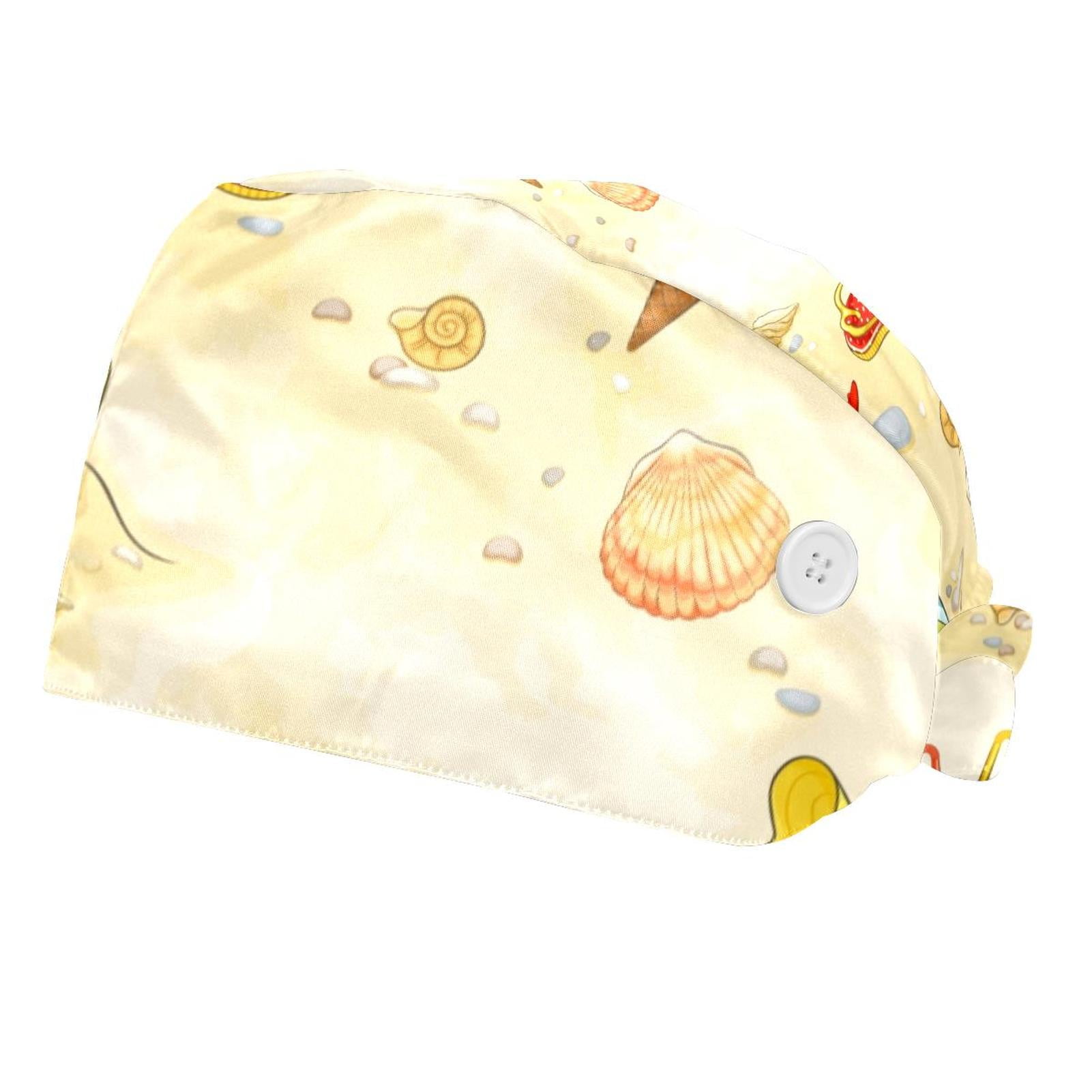 2PCS Working Cap with Buttons and Sweatband Adjustable Tie Back Hats ...