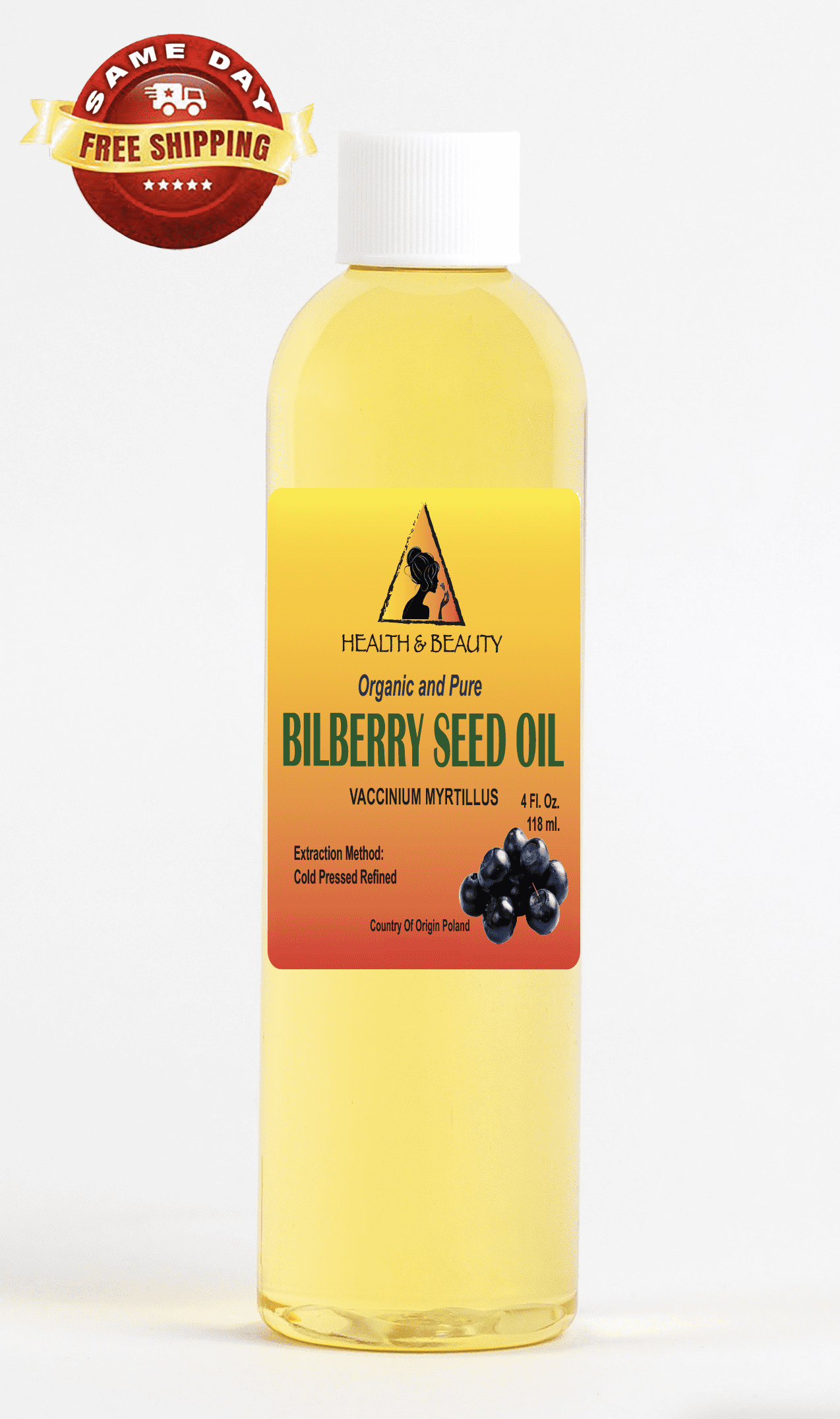 BILBERRY / BLUEBERRY SEED OIL REFINED ORGANIC CARRIER COLD PRESSED ...