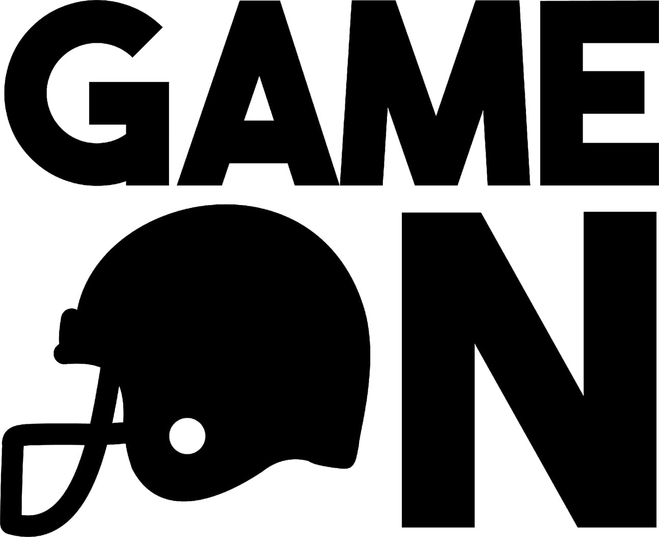 Game On Football Helmet Protection Plays Offense Defense Wall Decals ...