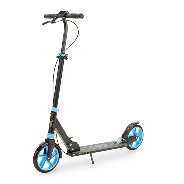 Viro Rides Sport Runner Folding Kick Scooter Black/Blue - Walmart.com