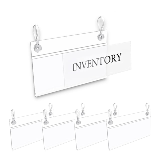 100 Pcs Wire Shelf Label Holder Double Hanging Buckle Plastic Retail ...