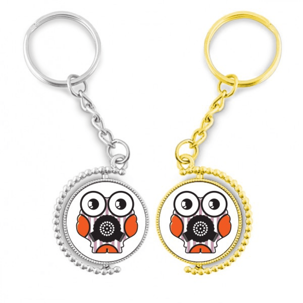 Universe Alien Monster Lovely Alien Rotating Rotating Key Chain Ring ...