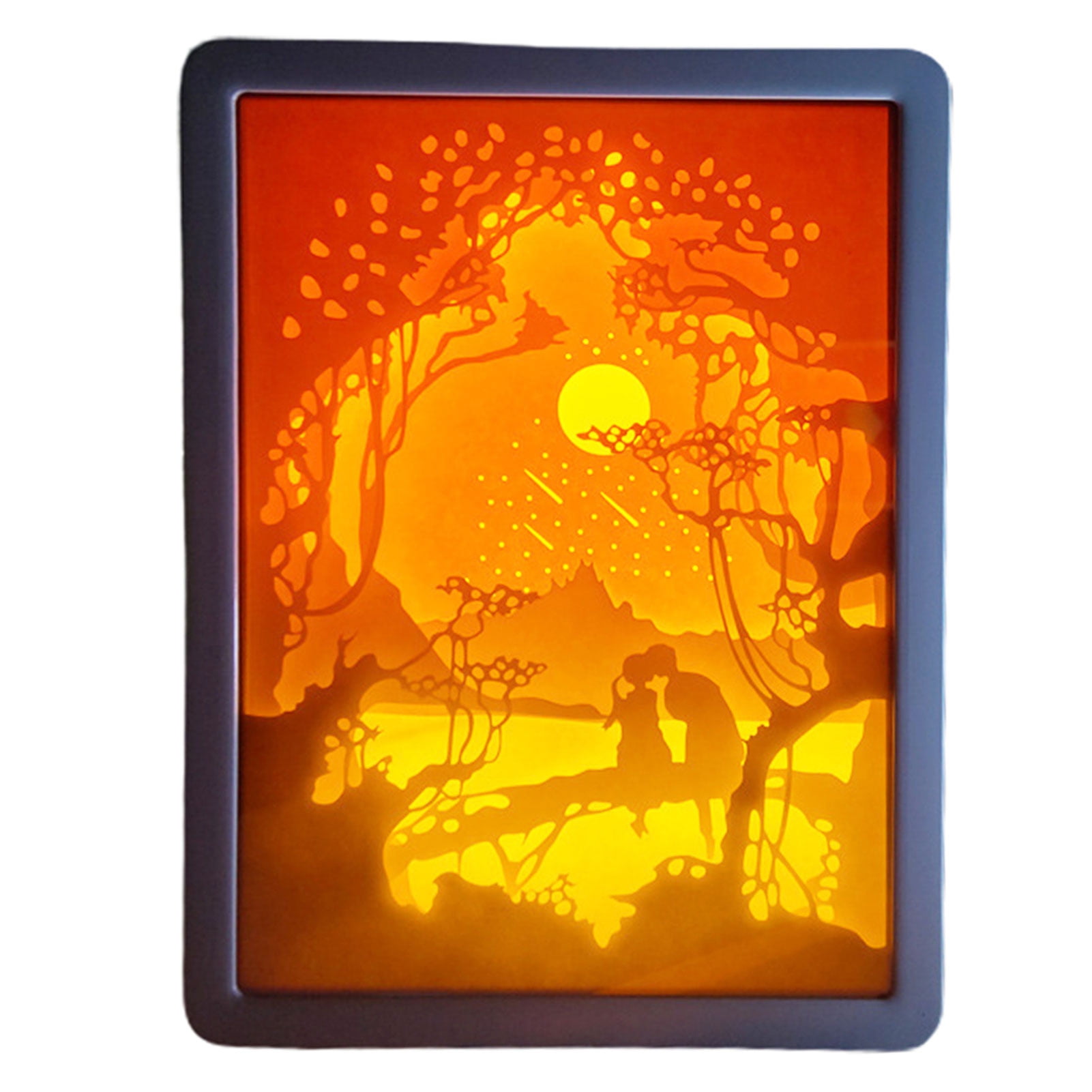 Washranp Valentines Day Gifts 3D Paper Carving Lamp Papercut Light ...