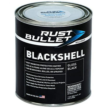 RUST BULLET - BlackShell - Gloss Black Rust Inhibitor, Rust Preventive Coating - UV Resistant ...