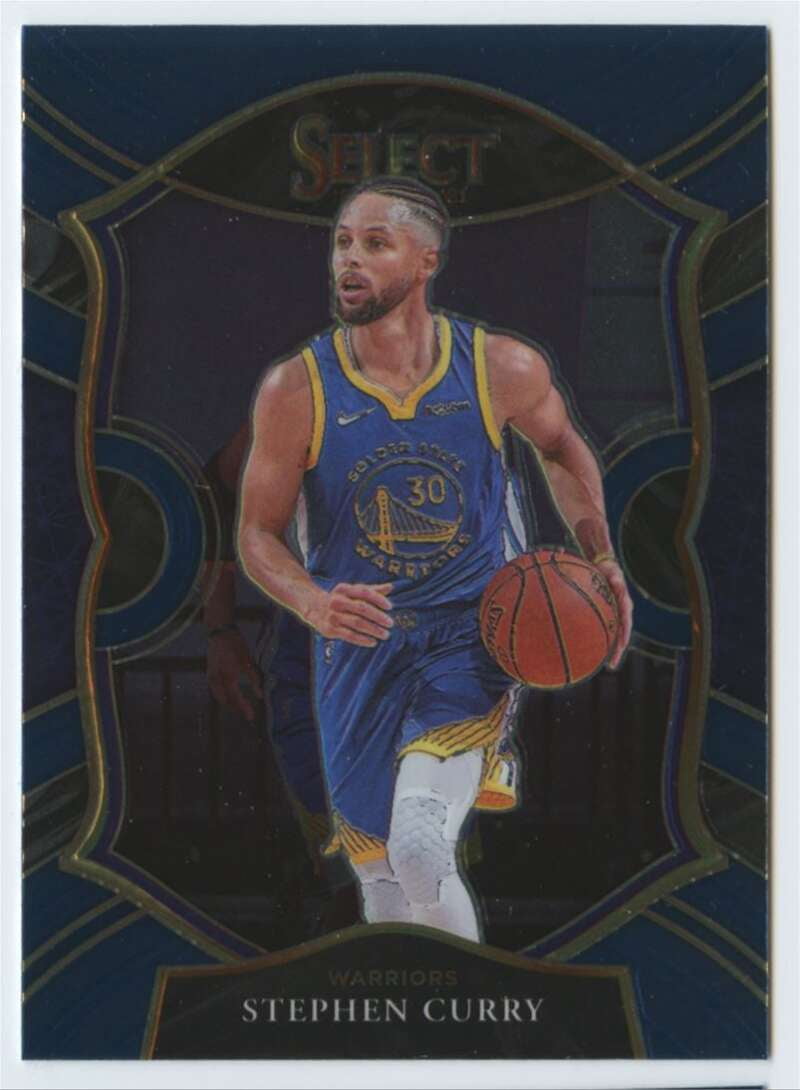 2020-21 Panini Select Blue #57 Stephen Curry Concourse Golden State ...