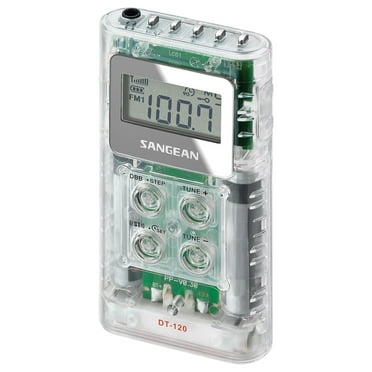 Sangean® Dt-120 White Pocket Am/Fm Digitl Radio (White) - Walmart.com