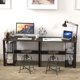 SHW Cyrus 38-inch Desk with Shelves, Espresso - Walmart.com