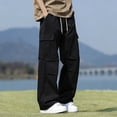 BVnarty Men's Button Closure Straight Leg Dress Pants Wrinkle Resistant ...