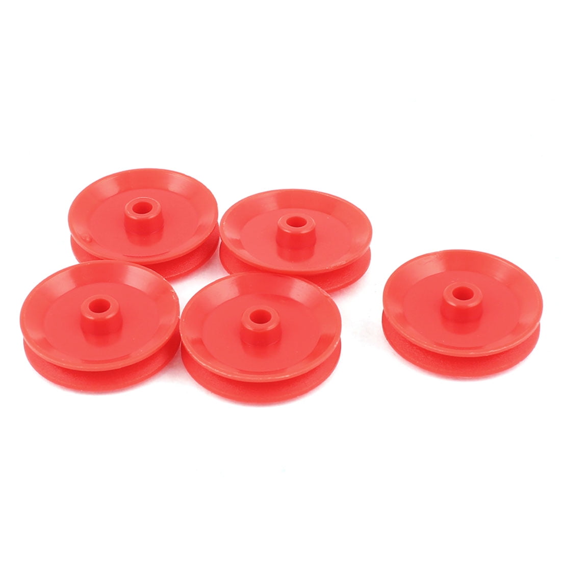 5 Pcs Plastic 29mm Diameter 6mm Thickness DIY Gear Band Pulley Red ...