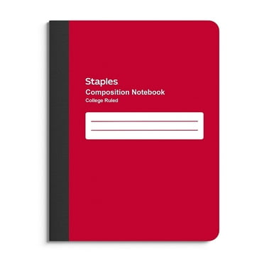 Staples Composition Notebook 7.5" x 9.75" Graph Ruled 80 Sheets Blue ...