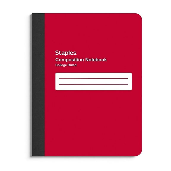 Staples Small Composition Notebook 5" x 7" College Ruled 80 Sheets Pink ...