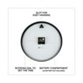 24-Hour Round Wall Clock, 12.63" Overall Diameter, Black Case, 1 Aa ...