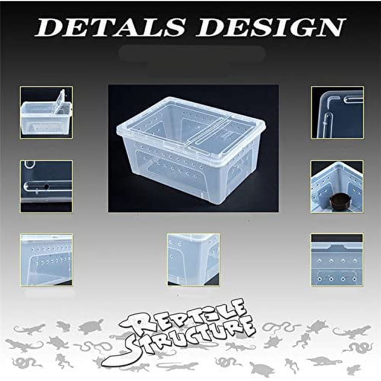 Snake Travel Carrier 4-Pack Reptile Breeding Boxes - Transparent ...
