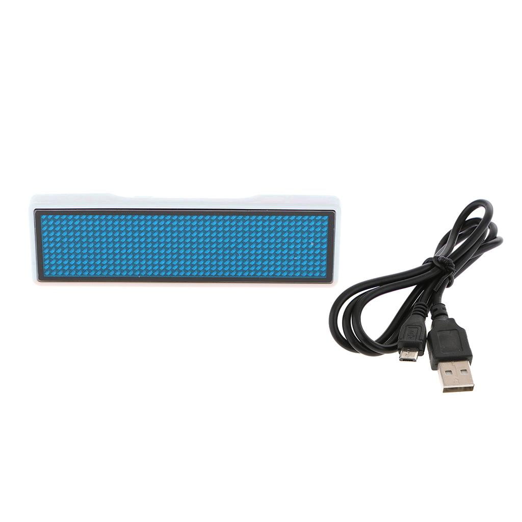 Programmable LED Badge Digital Scrolling Message Name Tag Display ...