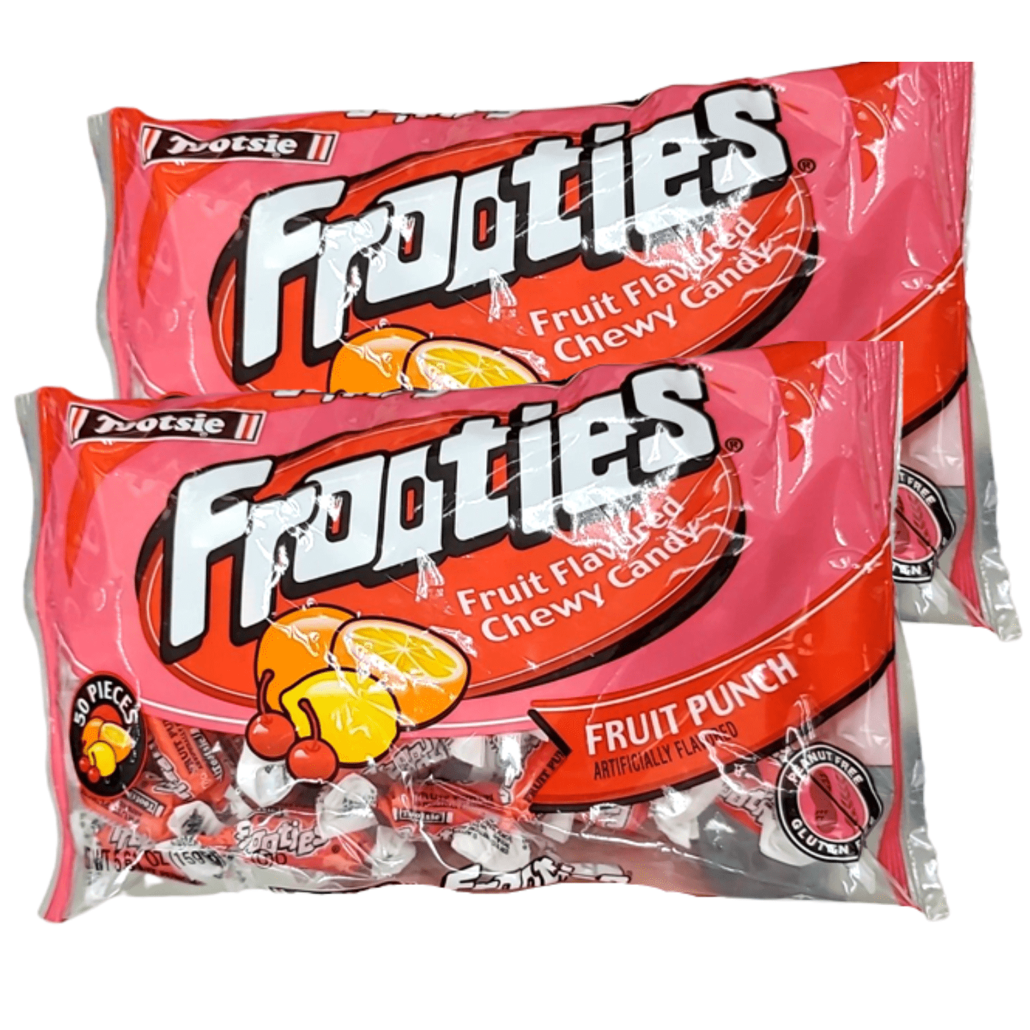 Tootsie Frooties Fruit Punch Flavored Chewy Candy Peanut Gluten Free ...