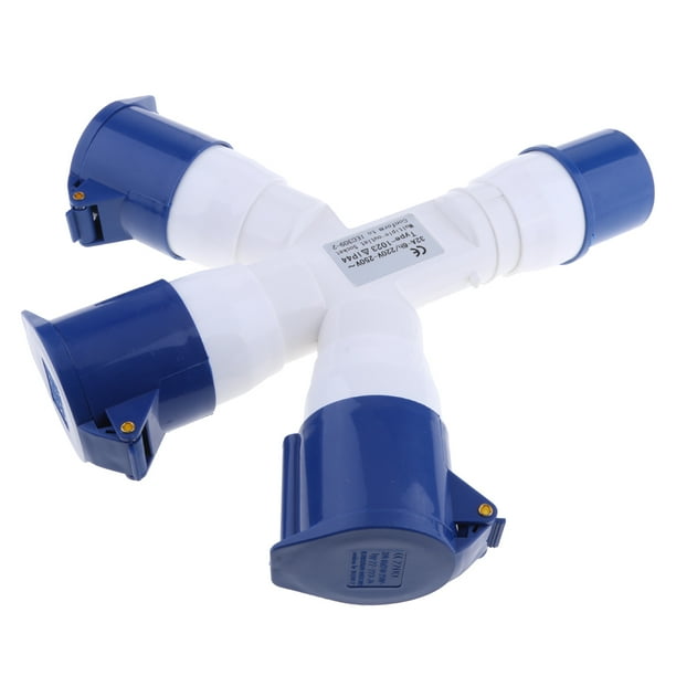 Splitter 32A 220v IP44 3 pin Industrial & Wall Socket Waterproof IP44 ...