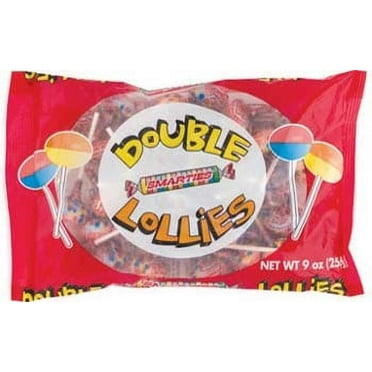 Smarties Double Lollies Candy, 1 Pound Bag of Unwrapped Bulk Lollipops ...