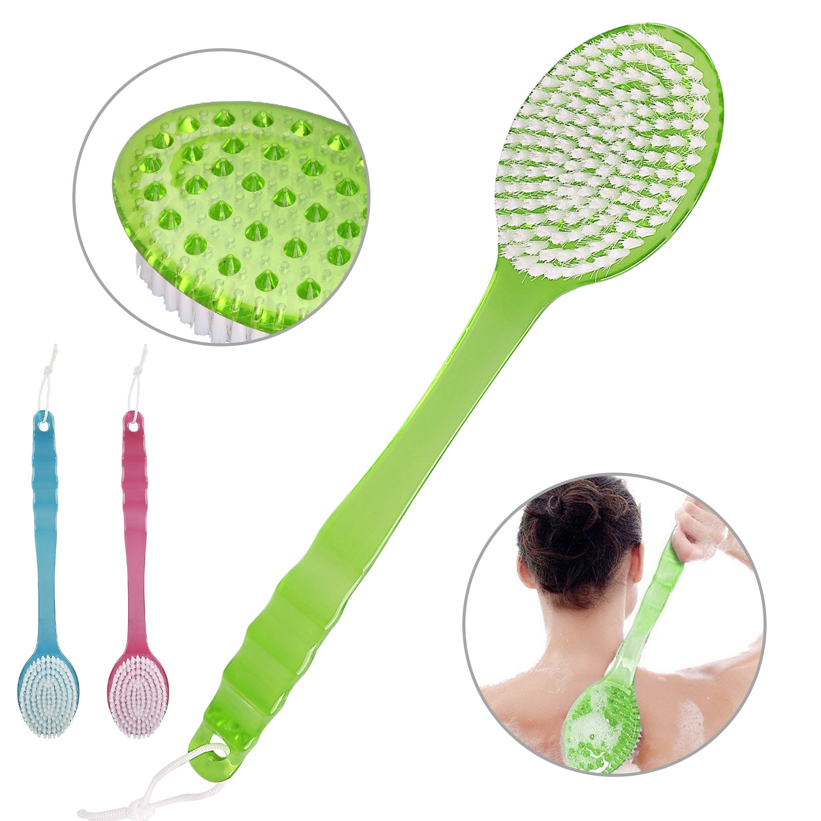 Tsv Back Scrubber Shower Back Brush Bath Body Brush For Exfoliating