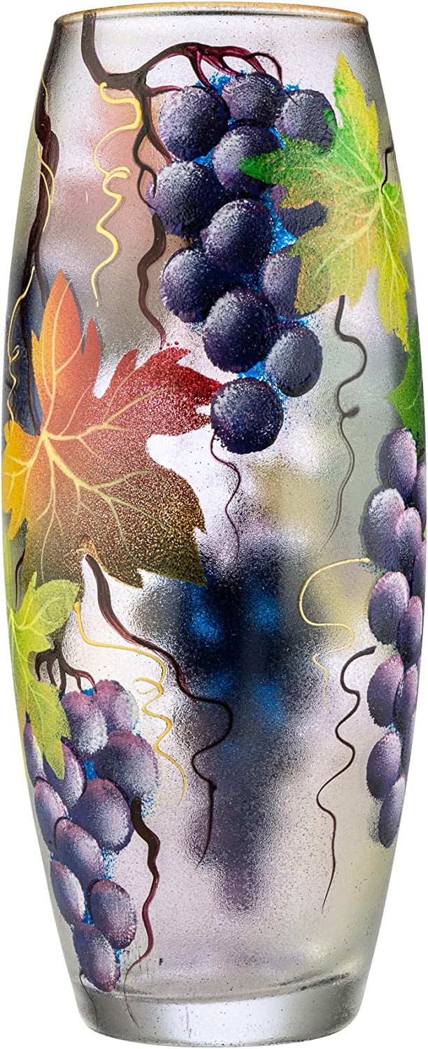 Victoria Bella 43966/260/G 10.5"-Height Glass Vase "Grape", Hand ...