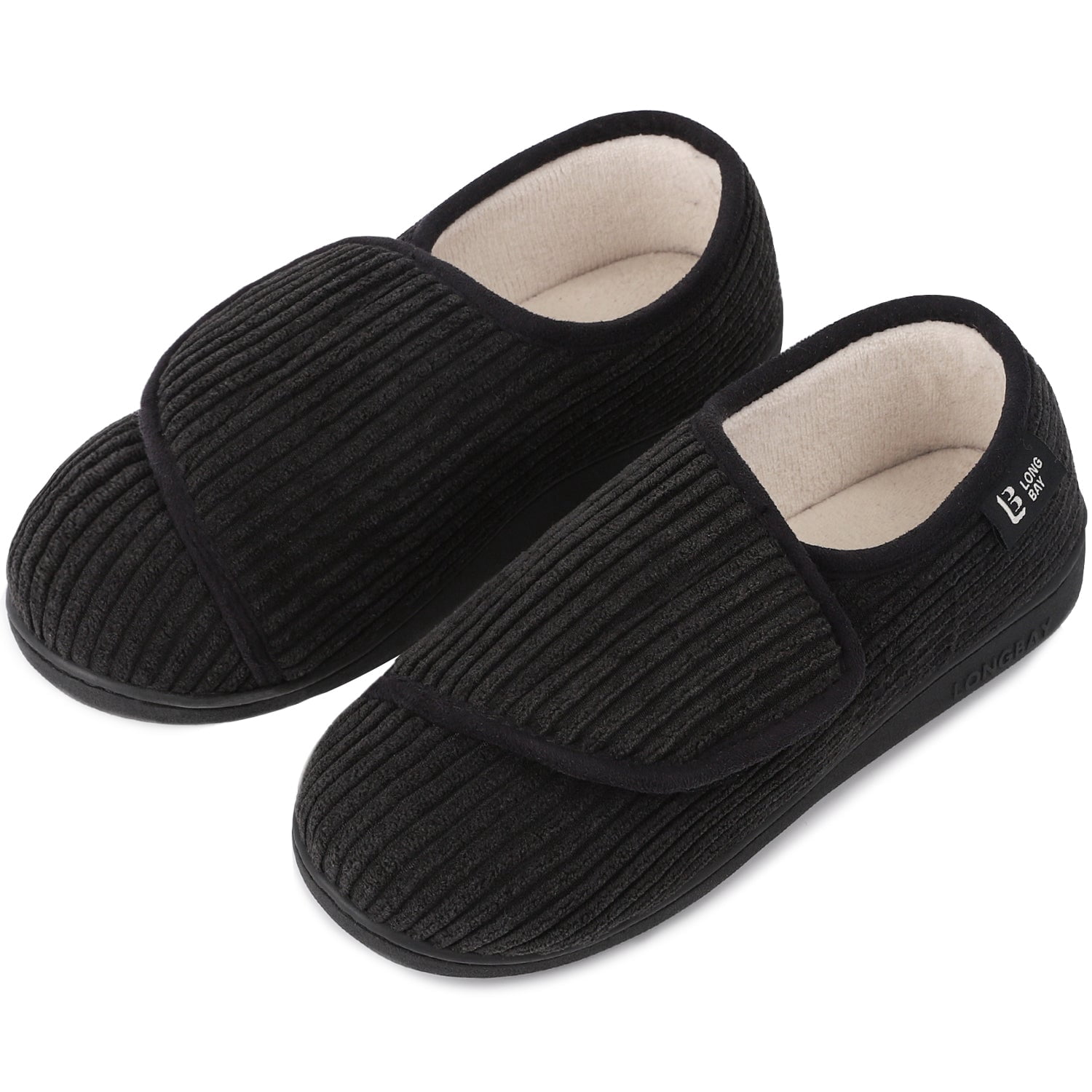 LongBay Women's Furry Memory Foam Diabetic Slippers Comfy Cozy ...
