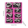 3D Metal Puzzle Brain Teaser Set | Reverse Thinking Mind Challenge Game ...