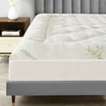 Free Shipping! Arsny Bamboo Bedding Quilted Fitted Mattress Topper Full ...
