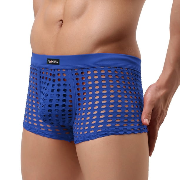 Mizok Mens Jockstraps Breathable Mesh Underwear Jock Strap Navy M 2pc
