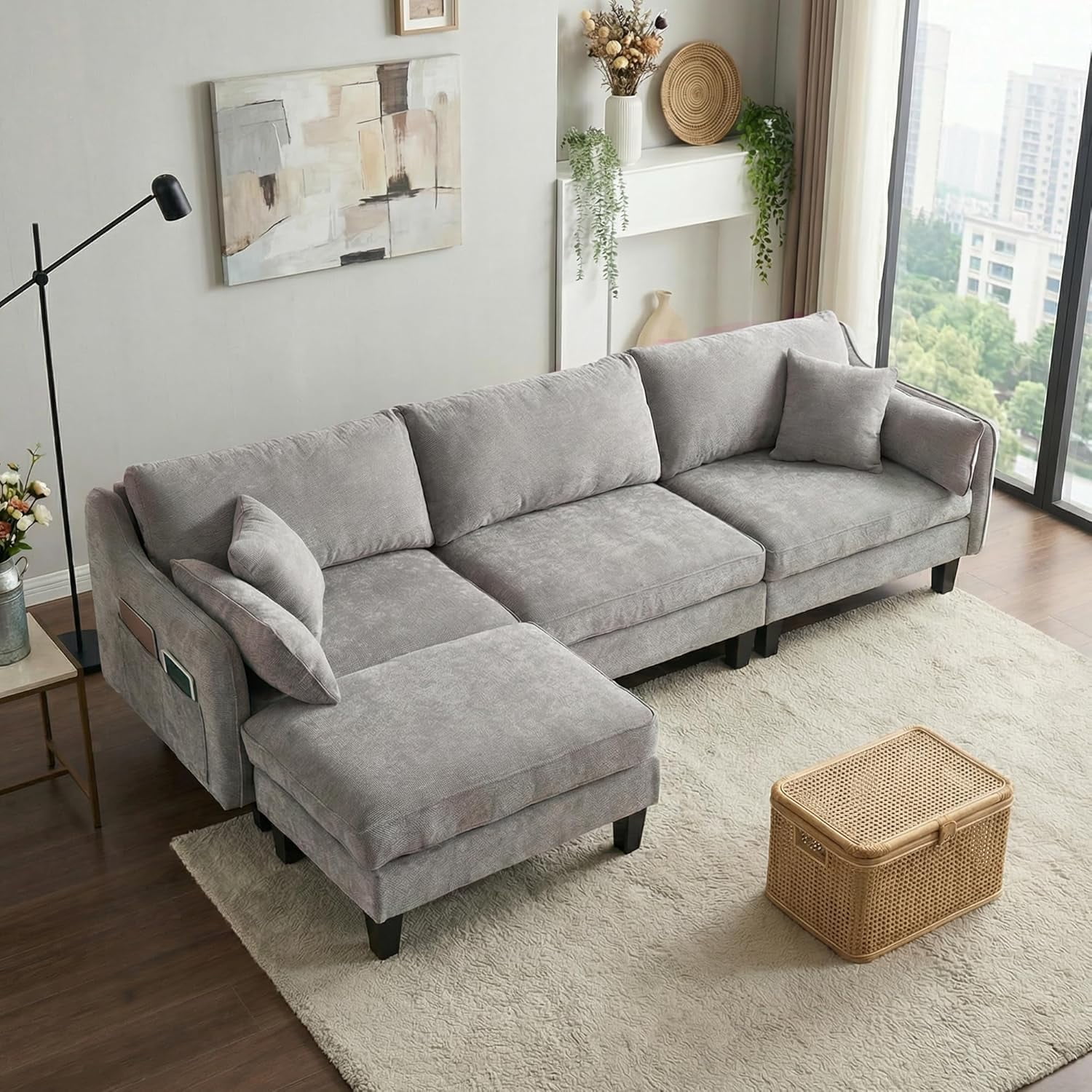 Click here for Mellcom 108 L Shaped Sectional Corner Sofa  3 Seat... prices
