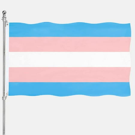 3x5 Foot Transgender Flag - Vivid Color and Fade proof - Pink Blue ...