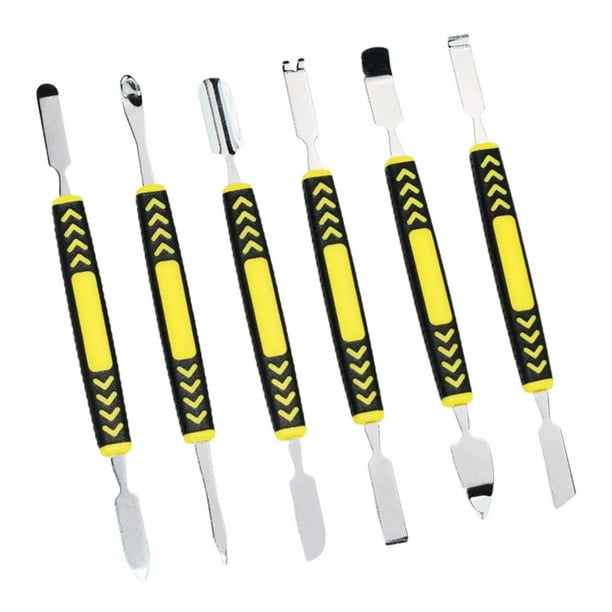 6 Pieces Dual Ends Metal Spudger Set ,Professional Pry Opening Spudger ...