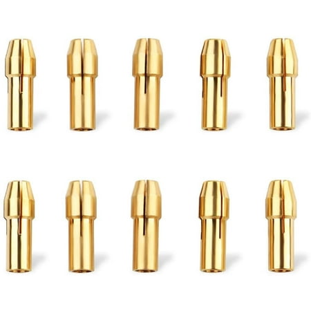 Surrme 10Pcs 4.8MM Drill Chuck Brass Collet Chuck Shank Precision Brass ...