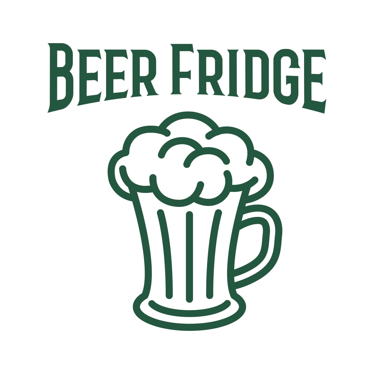 Beer Fridge Sticker Decal Die Cut - Self Adhesive Vinyl - Weatherproof ...