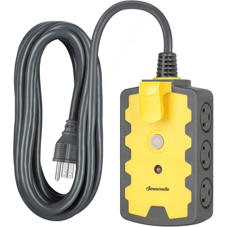 Plannu Workshop Power Strip, 6-Outlets Strip with 15 FT Extension Cord ...