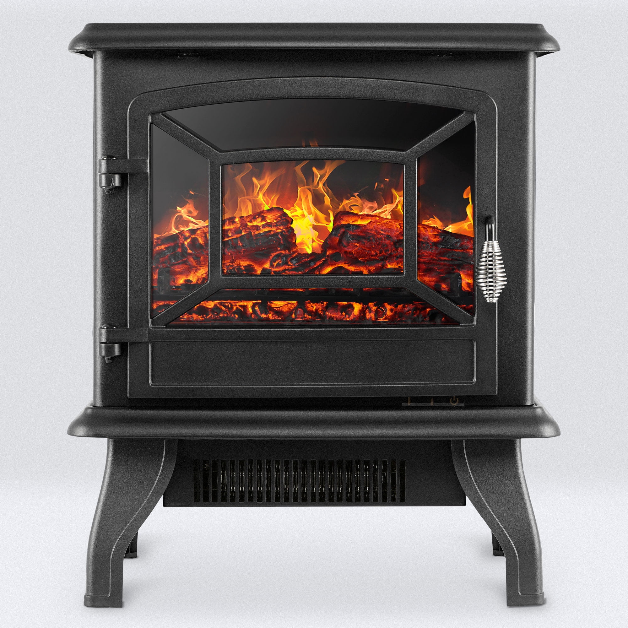 DELLA 17" Freestanding Portable Electric Fireplace Stove 1400W Infrared ...
