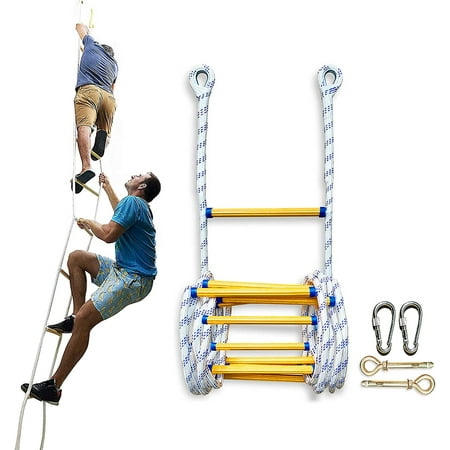 Safety Rope Ladder Emergency Fire Escape Rope Ladder, 2-5 Story Escape ...