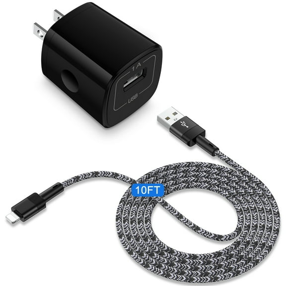 Compatible for iPhone Charger, 2Pack 6FT Light-ning Cable Cord Fast ...