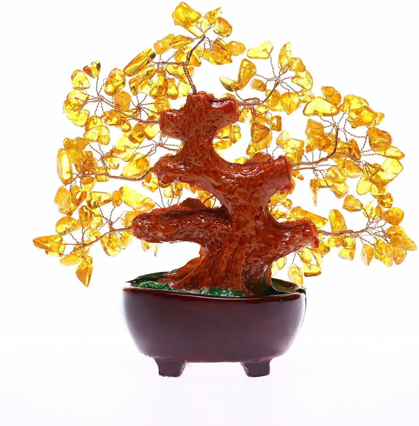 Feng Shui Gem Stone Money Tree for Fortune Good Luck for Christmas Gift ...