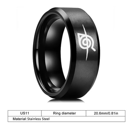 New Naruto Series Stainless Steel Ring, Naruto Shippuden Anime Rings ...