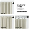 "Deconovo Solid Blackout Curtains - 2 Panels, Light Beige, 42""x72 ...