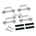 4Pcs Steel Square Pipe Clamps, Adjustable Brackets for Window Door ...