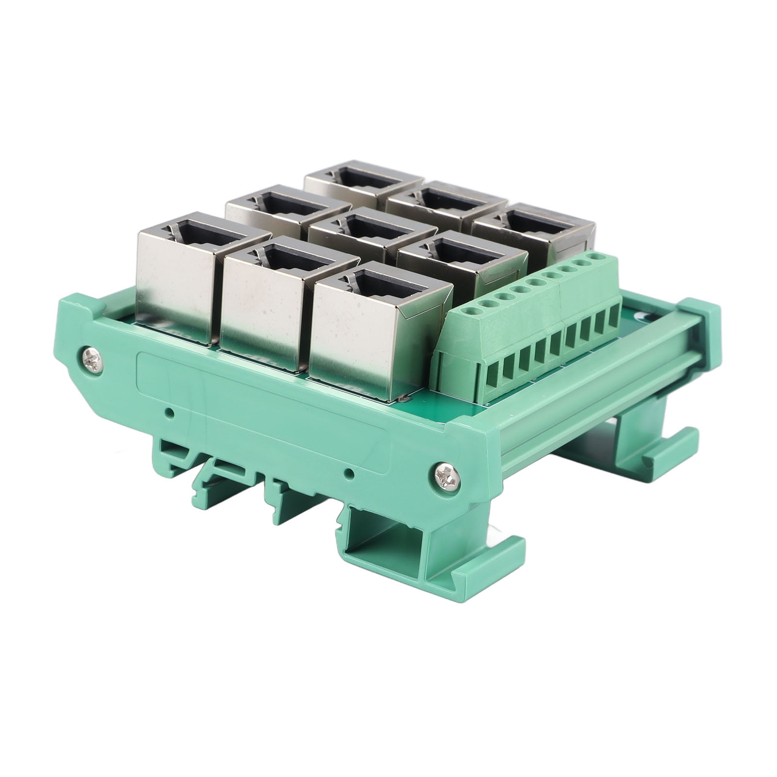 9 Way Bus Board, Long Lasting DIN Rail Mount Terminal Block Breakout ...