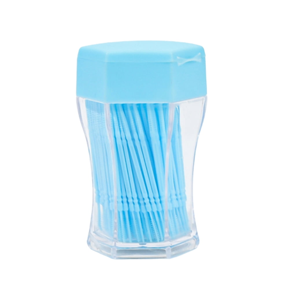 SUTENG 200pcs set Soft Plastic Double-head Brushed Toothpick Oral Care ...