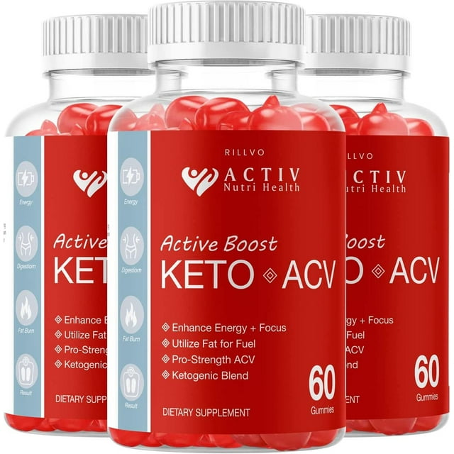 3 Pack Activ Boost Keto ACV Gummies - Advanced Formula Active Boost ...