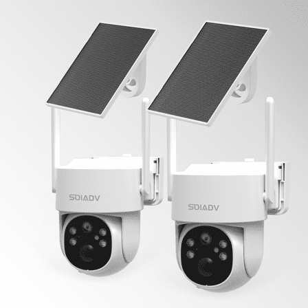 SV3C 2K Solar-Powered Security Camera, Wireless Outdoor System, WiFi ...